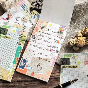 Vintage Collage Memo Pad: Colorful Layered Sticky Notes - Etsy