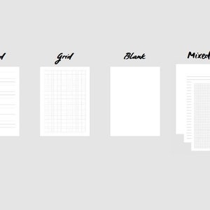 White Plain Notebook: Simple Minimalist Planner (lined/grid/blank) - Etsy