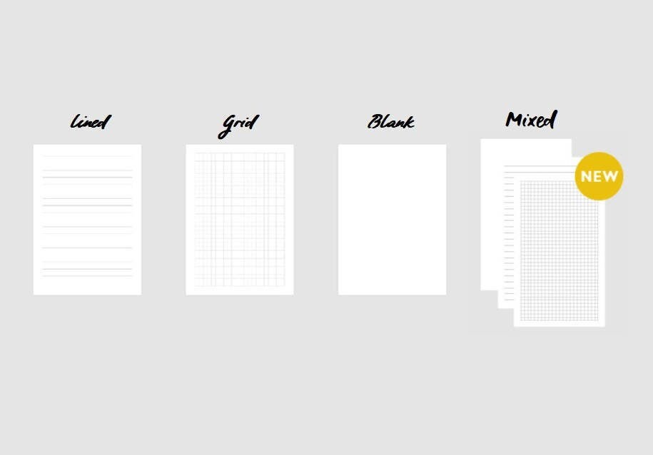 White Plain Notebook: Simple Minimalist Planner (lined/grid/blank) - Etsy