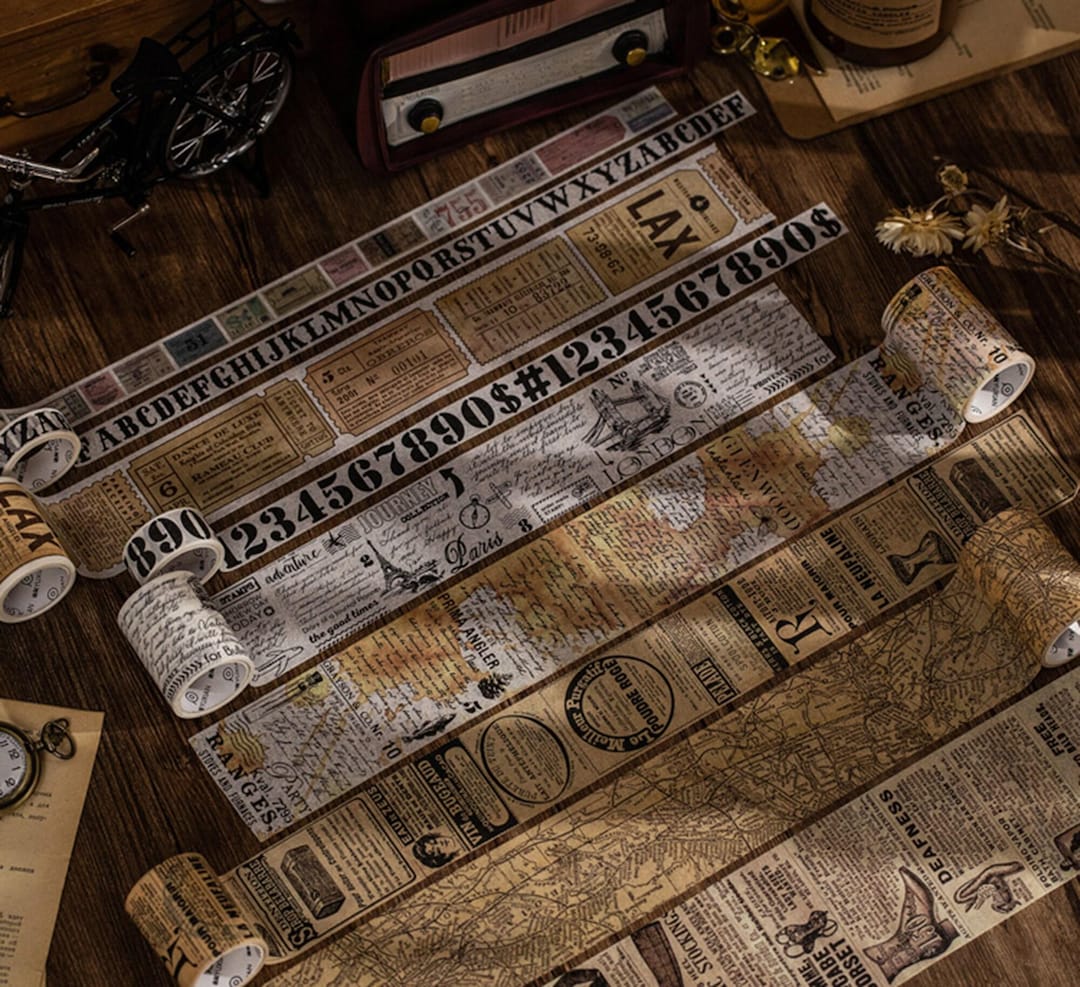 Vintage Letter Map Washi Tape Set | Delicate Masking Tape | World Map ...