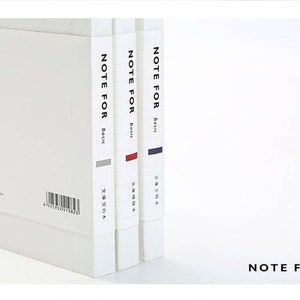 White Plain Notebook: Simple Minimalist Planner (lined/grid/blank) - Etsy