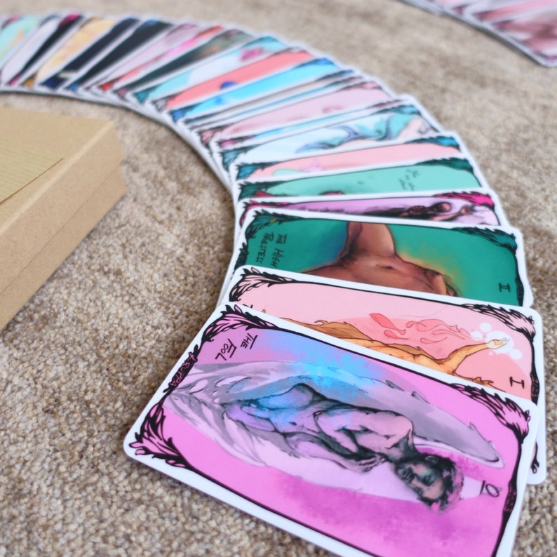 Erotic Tarot Card Deck 78 Cards Fully Handmade Etsy