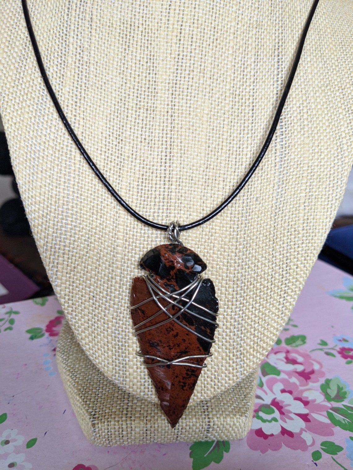 Wire Wrapped Arrowhead Pendant Necklace - Etsy