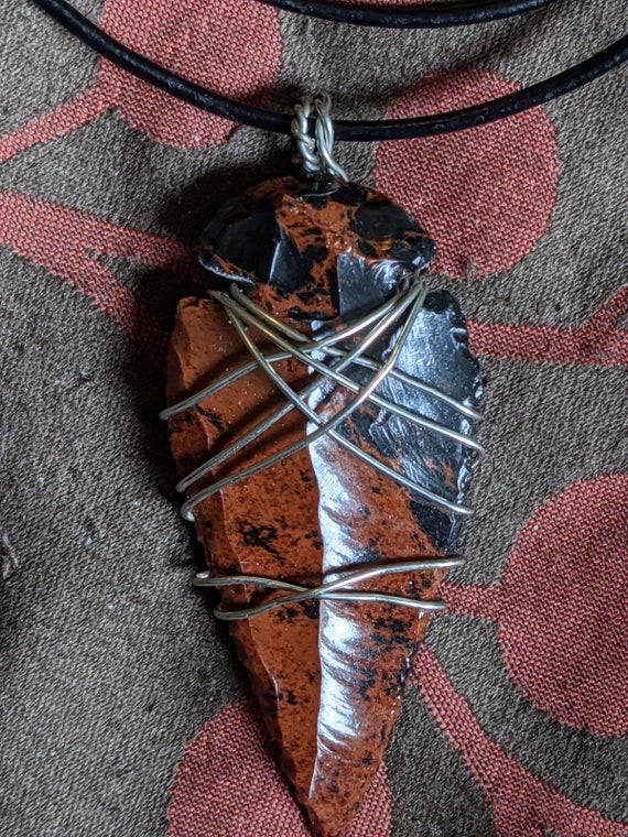Wire Wrapped Arrowhead Pendant Necklace - Etsy