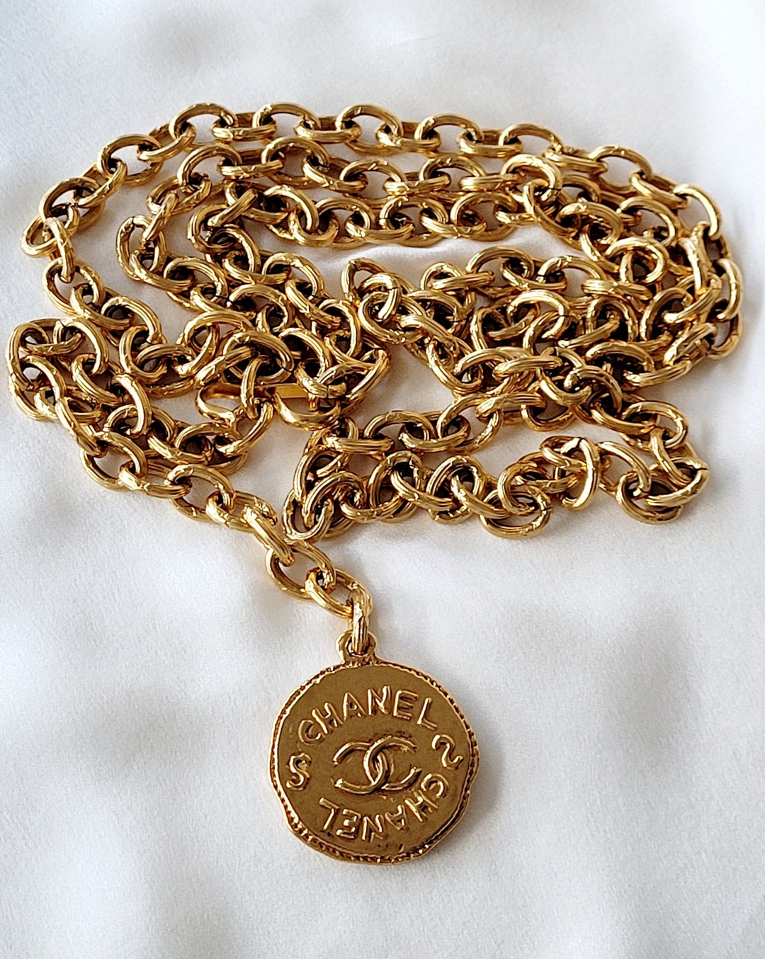 Chanel CC Vintage Chain Belt - Etsy