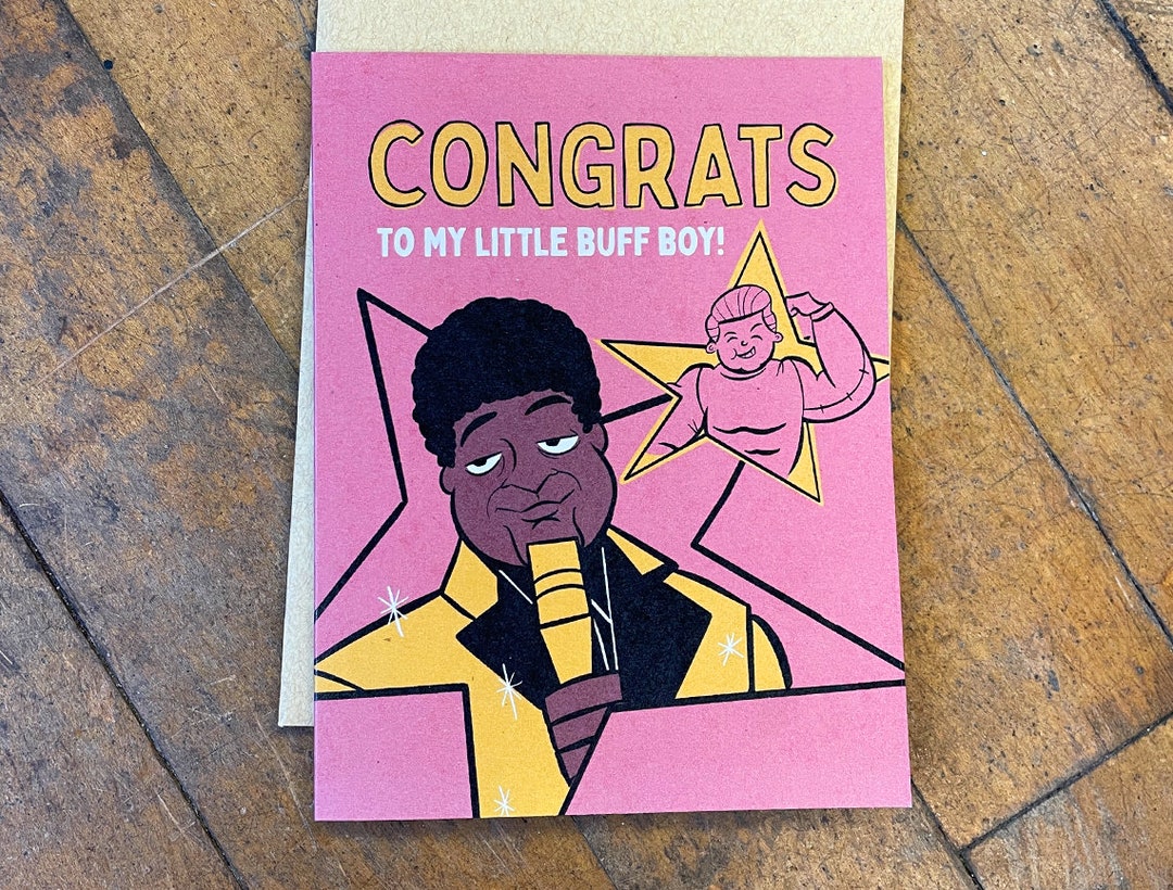 Little Buff Boys Congrats Congratulations Card / ITYSL / - Etsy