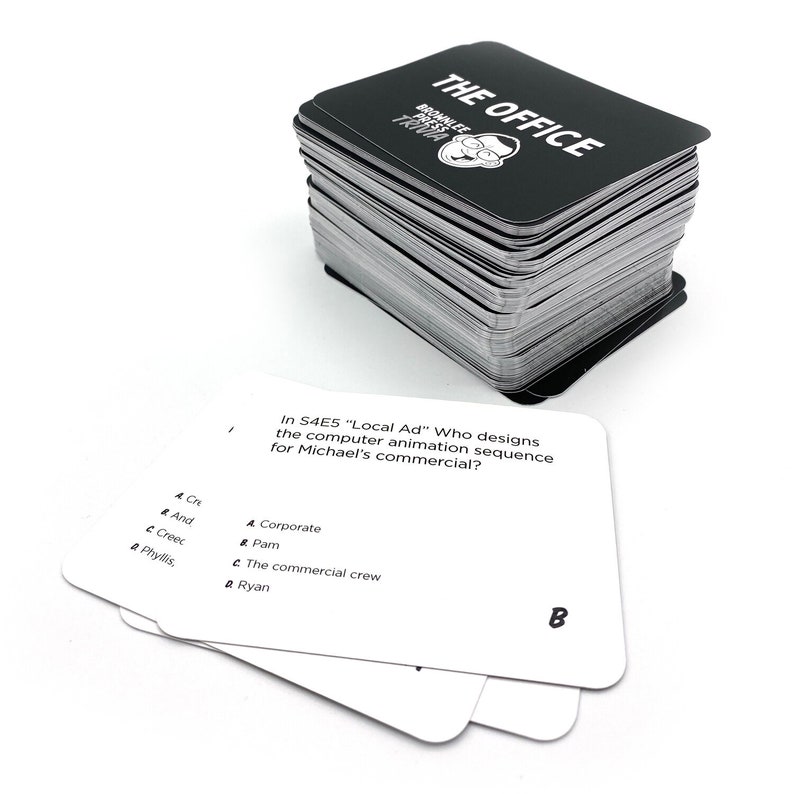 Office Trivia Deck Trivia Cards Game - Etsy