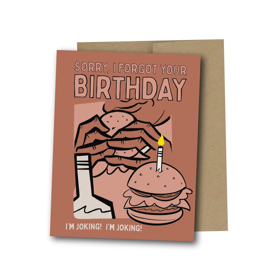 I'm Joking Burger Birthday Card / ITYSL / Greeting Card / I Think You ...