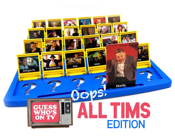 Guess Who Oops, All Tim Game Night Board Game - Etsy