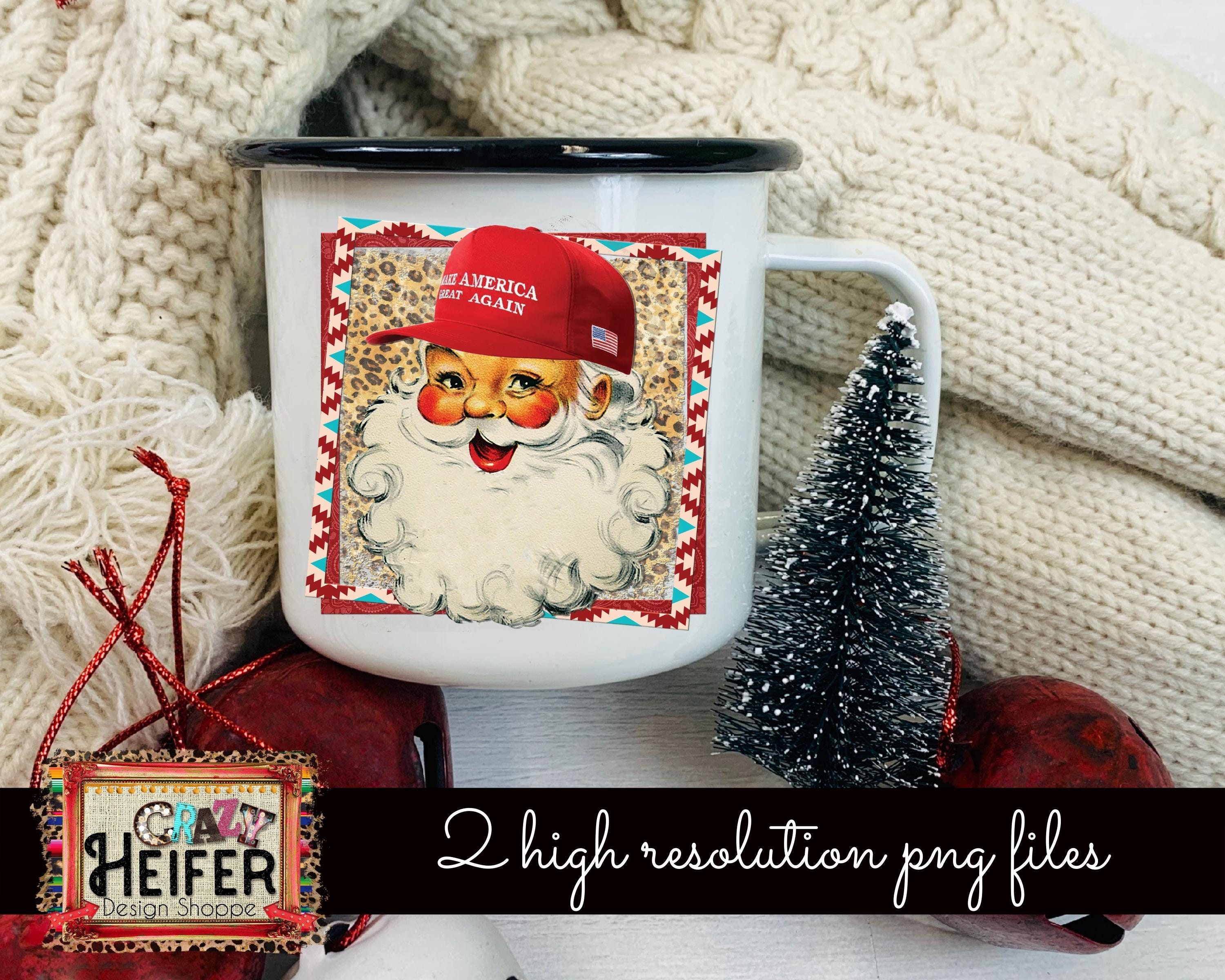 MAGA Santa Claus Make America Great Again Original Vintage Christmas ...