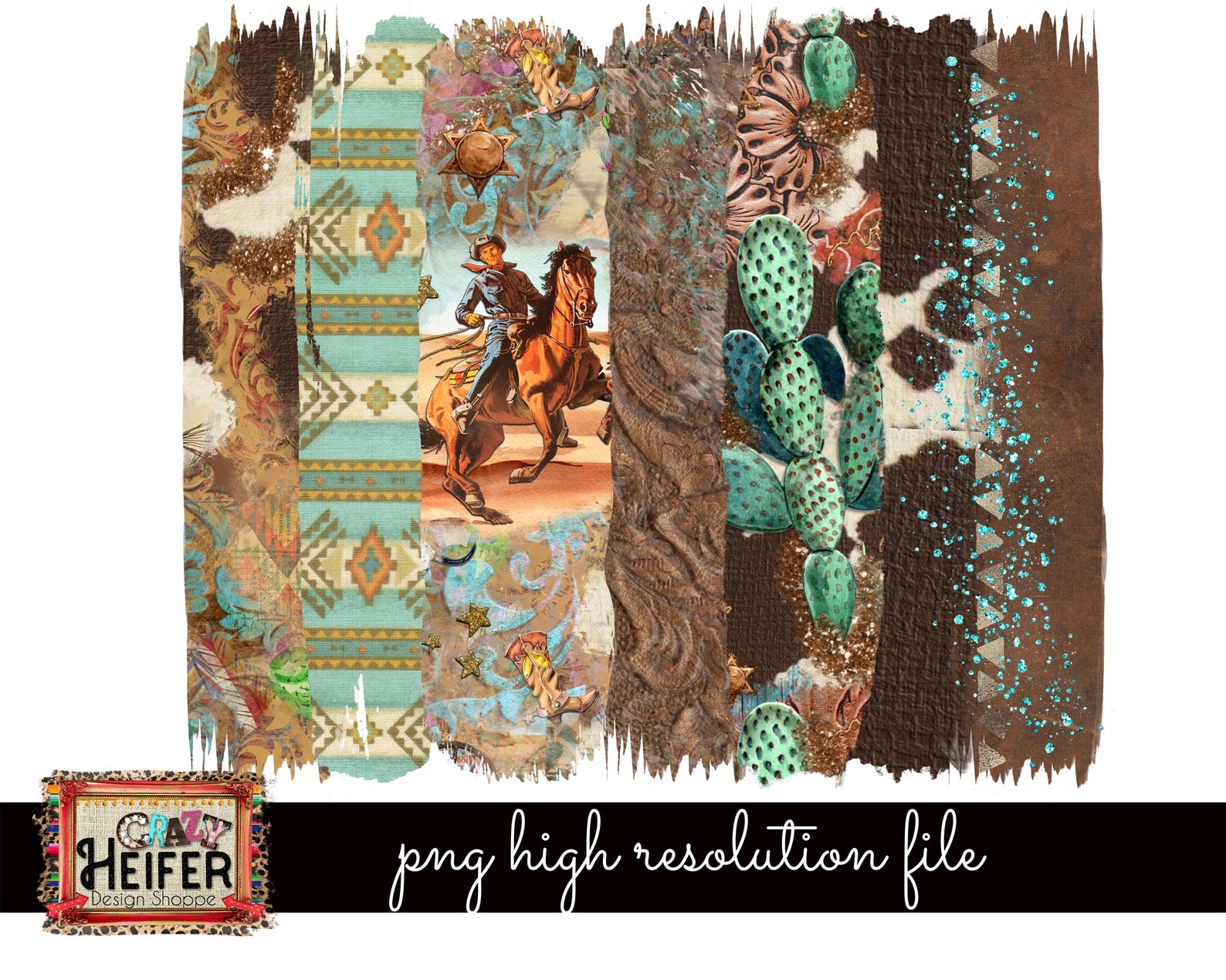 Western Brush Stroke Background Dye Sublimation Design Digital Download ...