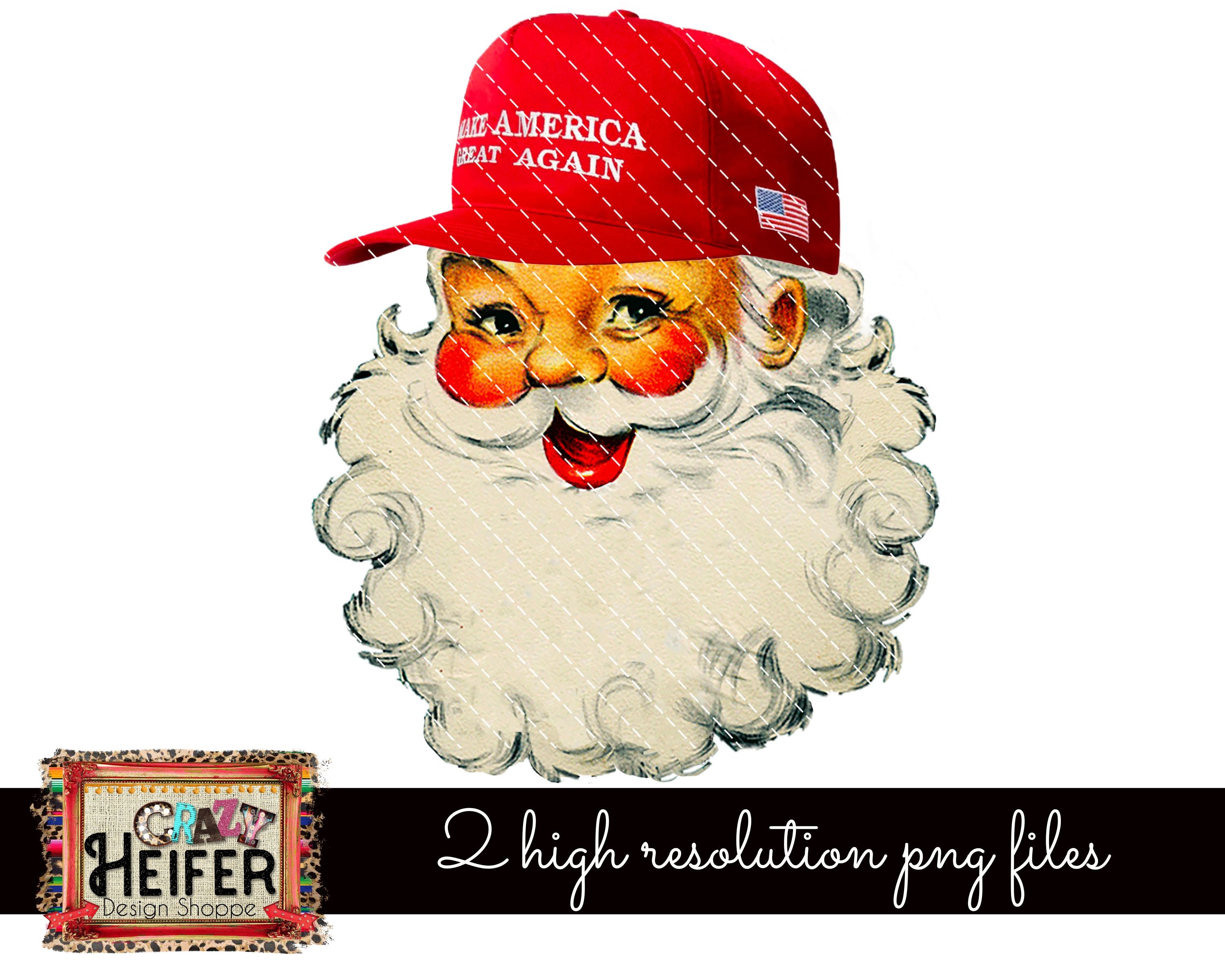 MAGA Santa Claus Make America Great Again Original Vintage Christmas ...