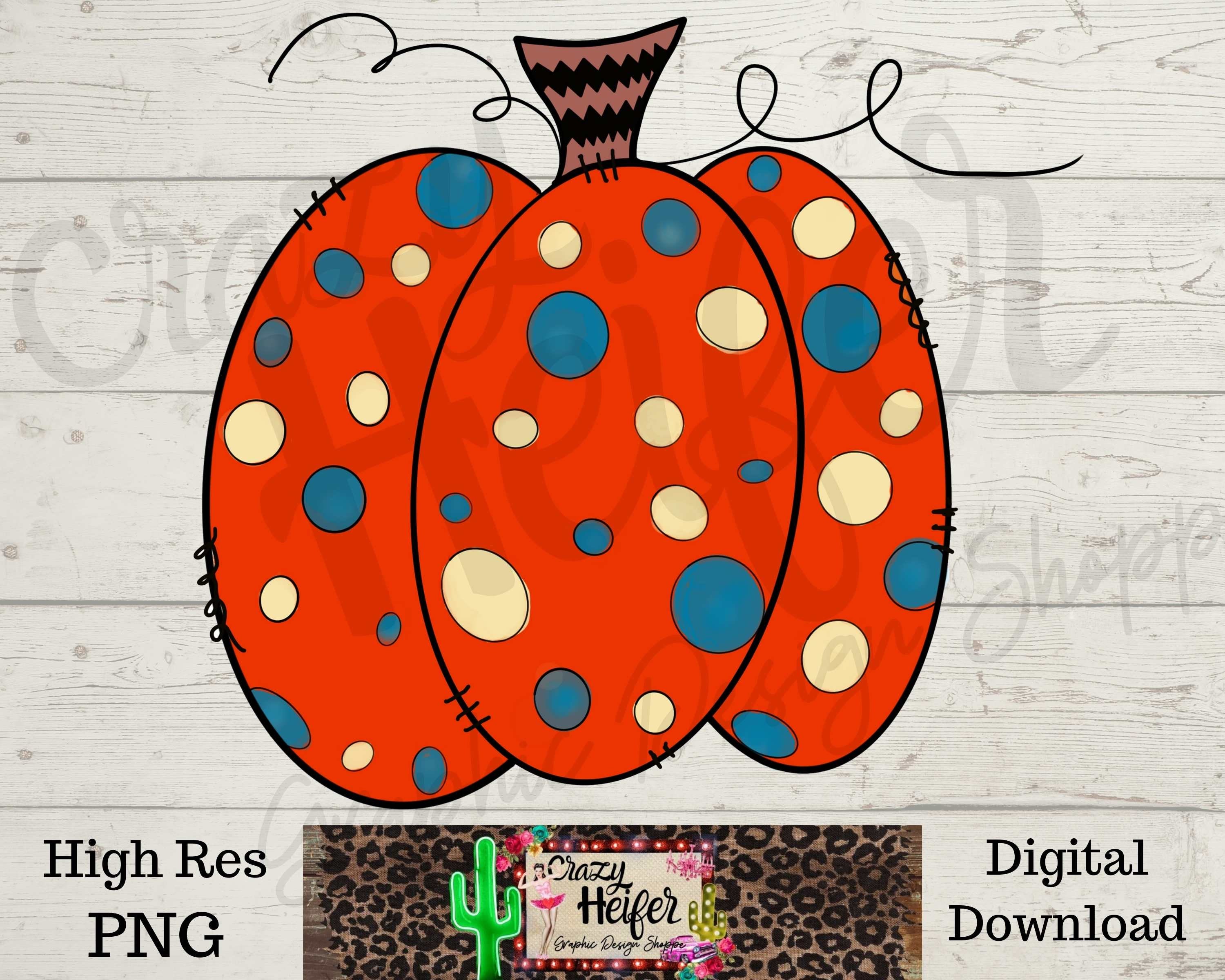 Hand Drawn Rustic Pumpkin Dye Sublimation Design Digital - Etsy