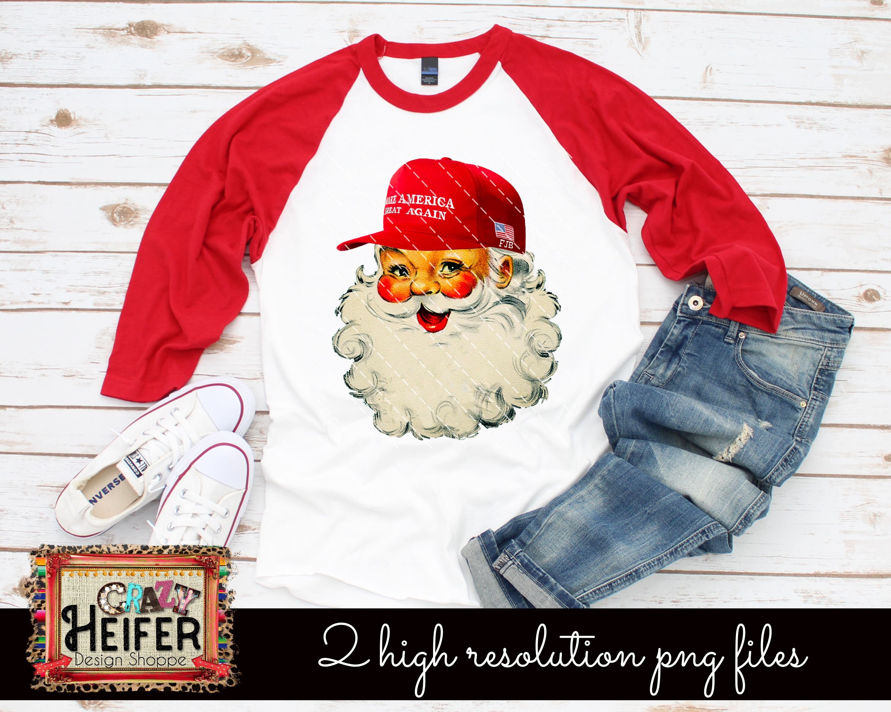 MAGA Santa Claus Make America Great Again Original Vintage Christmas ...