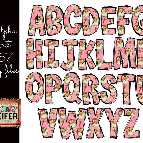 Santa Alpha Png - Etsy