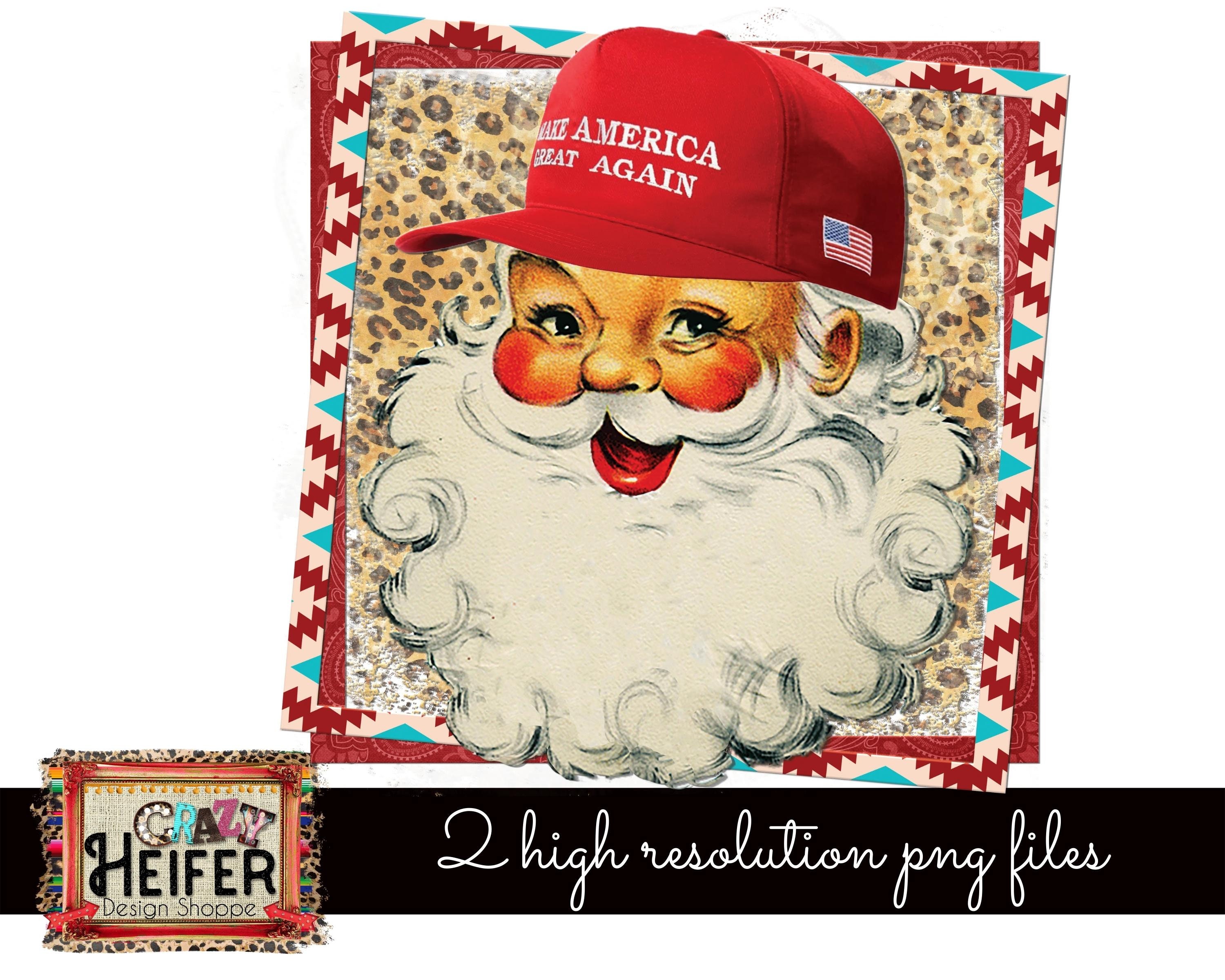 MAGA Santa Claus Make America Great Again Original Vintage Christmas ...