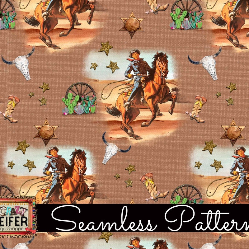 Vintage Cowgirl Fabric - Etsy