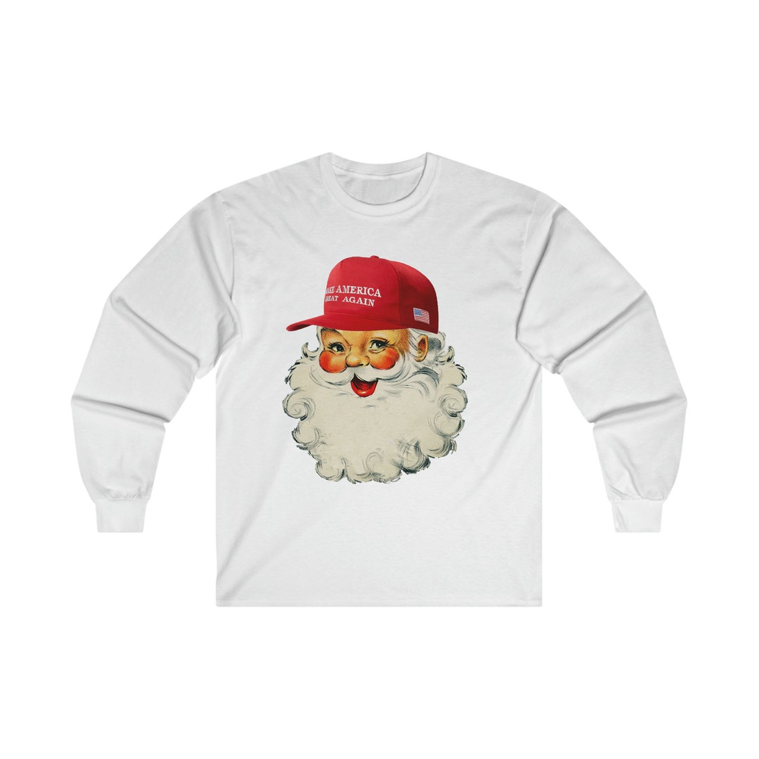 MAGA Santa Clause Christmas T-shirt Long Sleeve Tee - Etsy