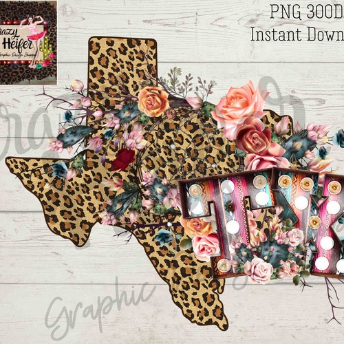 Serape & Leopard Texas instant Download - Etsy