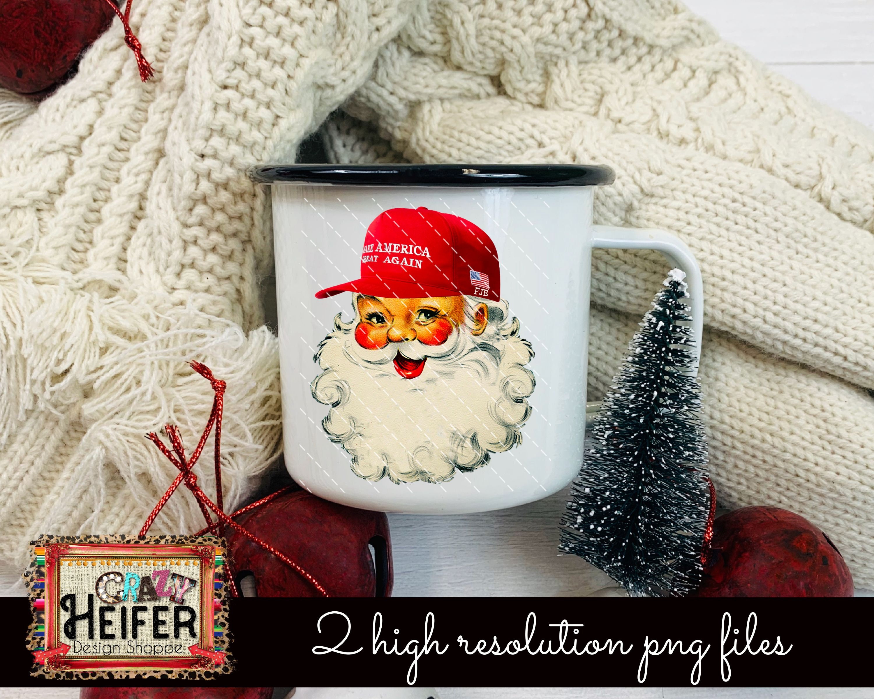 MAGA Santa Claus Make America Great Again Original Vintage Christmas ...