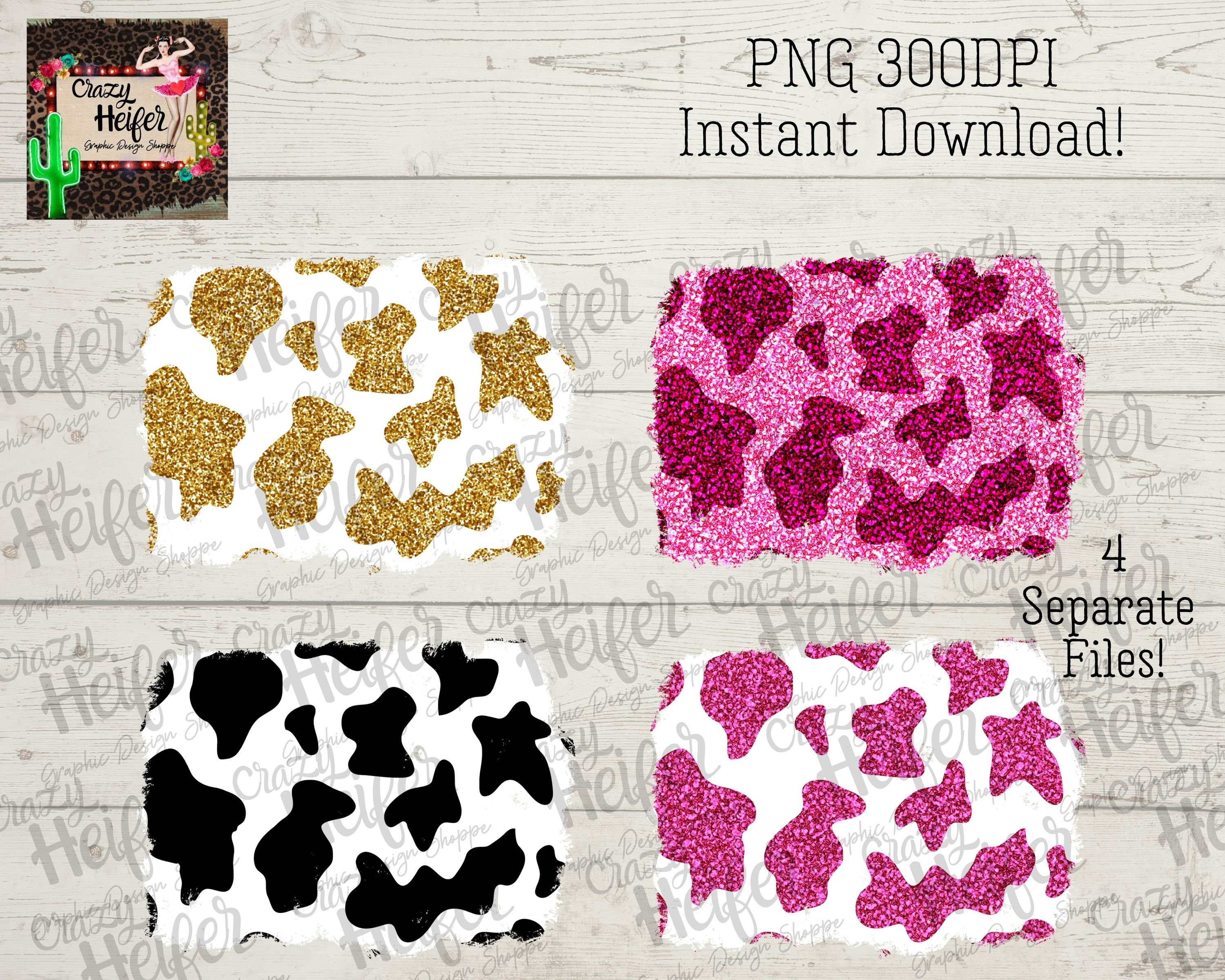 Cow Print Background Glitter Grunge Cow Tiger Zebra Pink Gold Dye ...