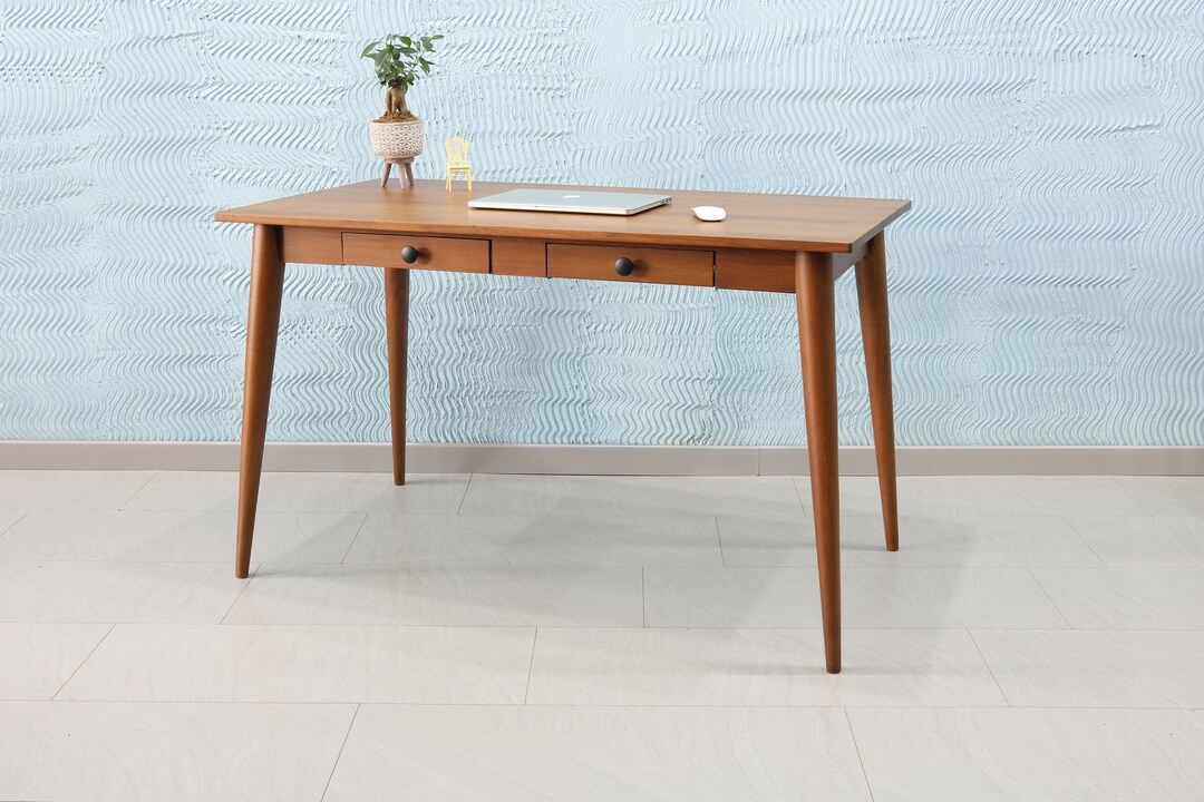 Study Desk - Office Desk With Drawers - Office Table - Wooden Study ...