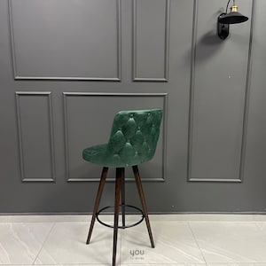 Swivel Personalized Height Stool Swivel Counter / Bar Stools Tufted ...