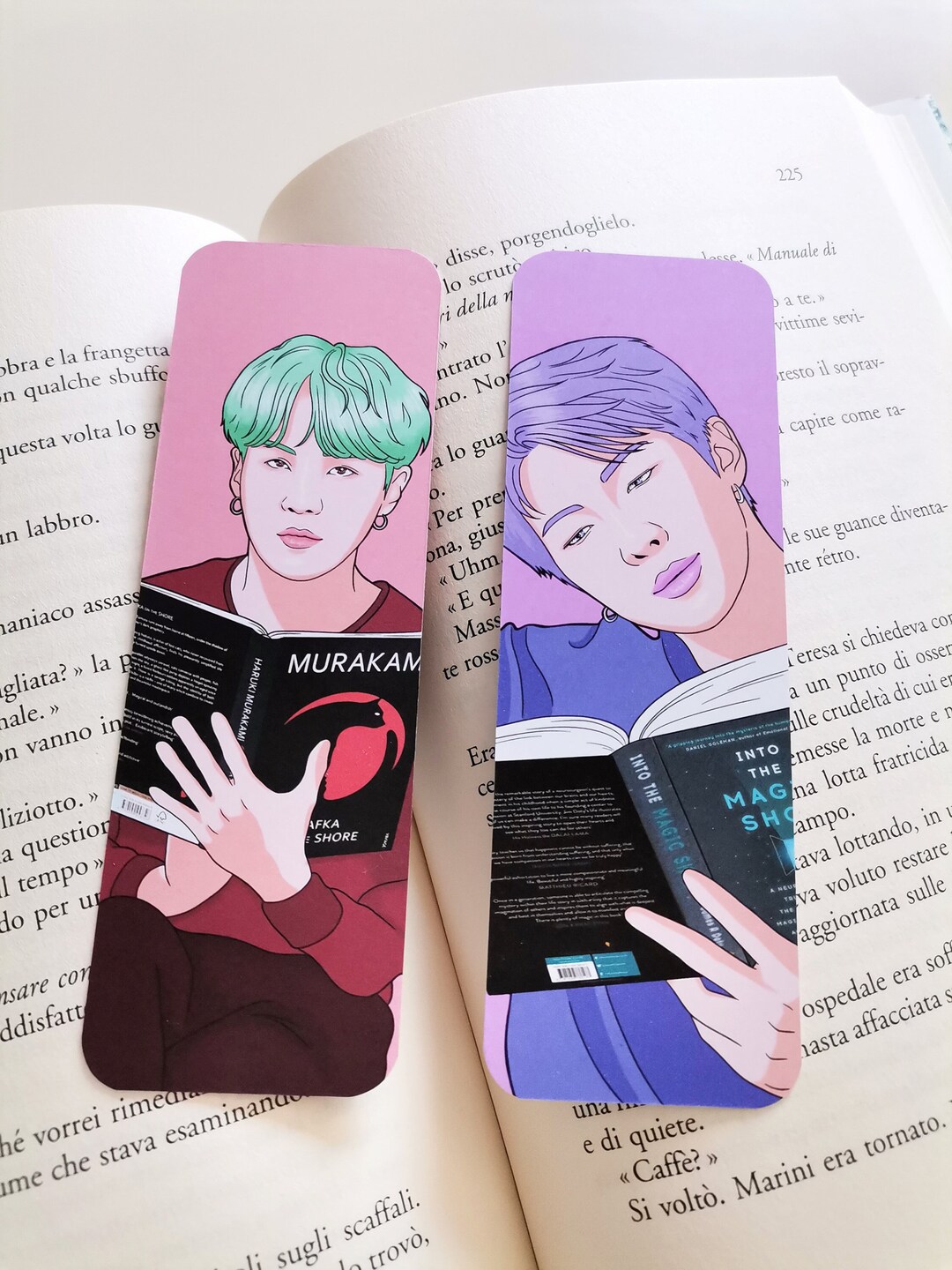 Bundle 2 BTS Bookmarks RM Suga Park Kim Namjoon Min - Etsy