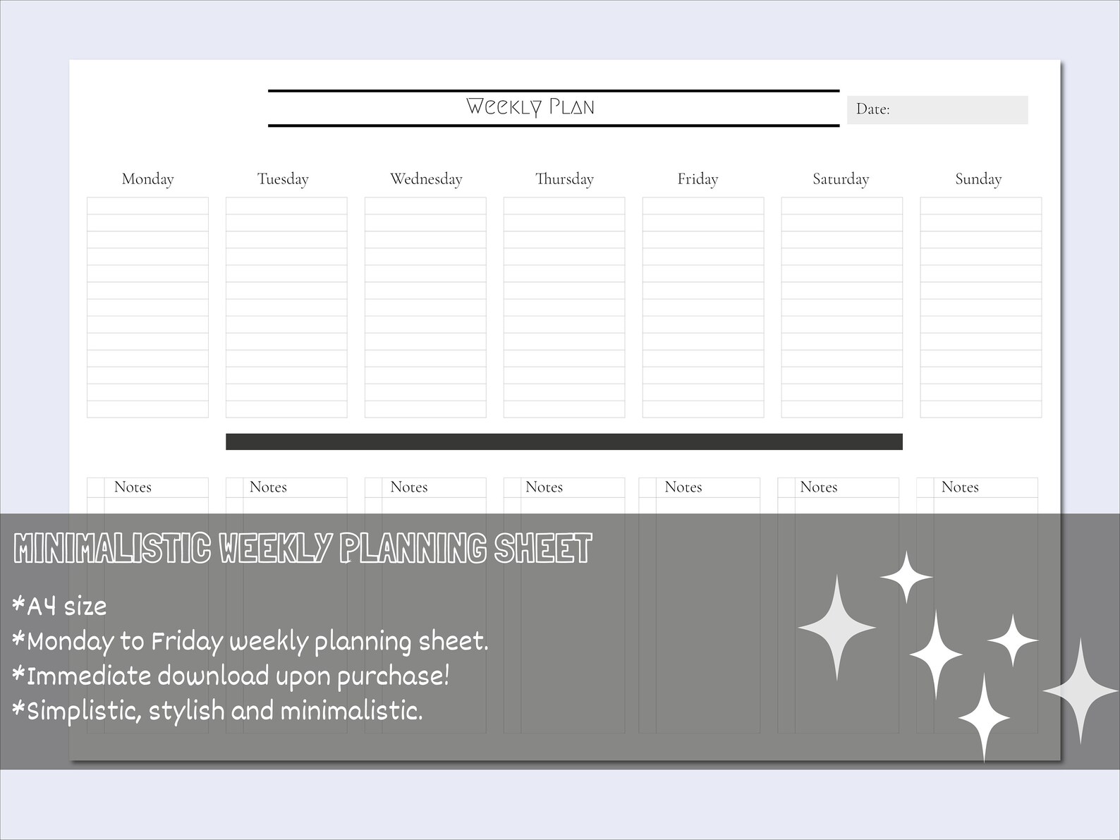 Weekly Plan, Planner Sheet, to Do List, Weekly Planning Sheet ...