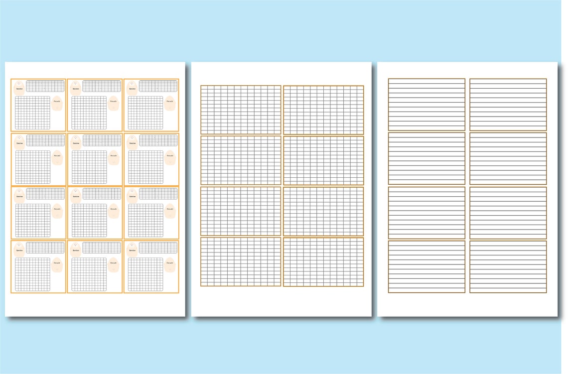 Flashcards, Printable Flashcards, Student Printable, Student, Planner ...