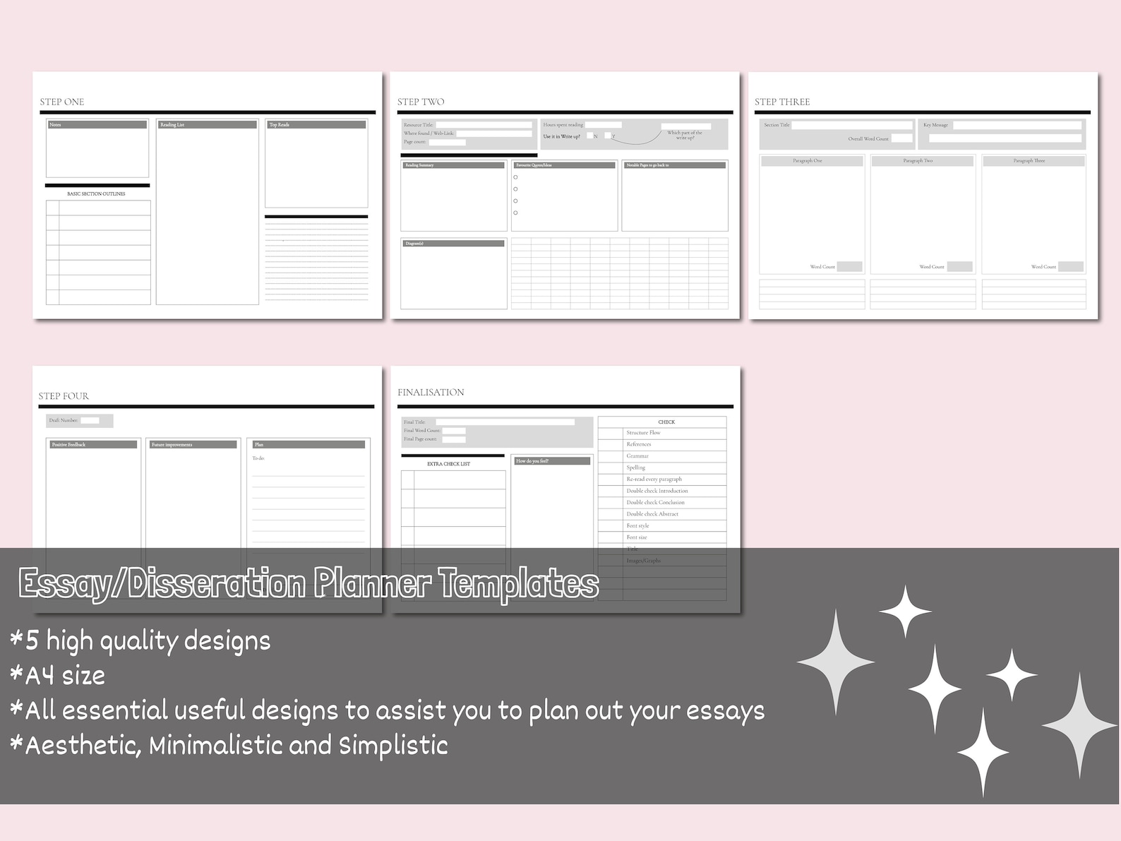 Dissertation Template, Essay Planner, Essay Plan, Writing Plan ...