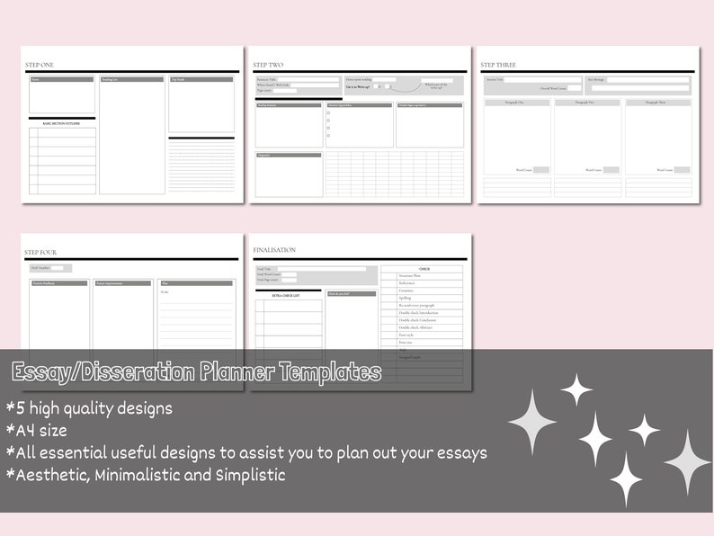 Dissertation Template, Essay Planner, Essay Plan, Writing Plan ...