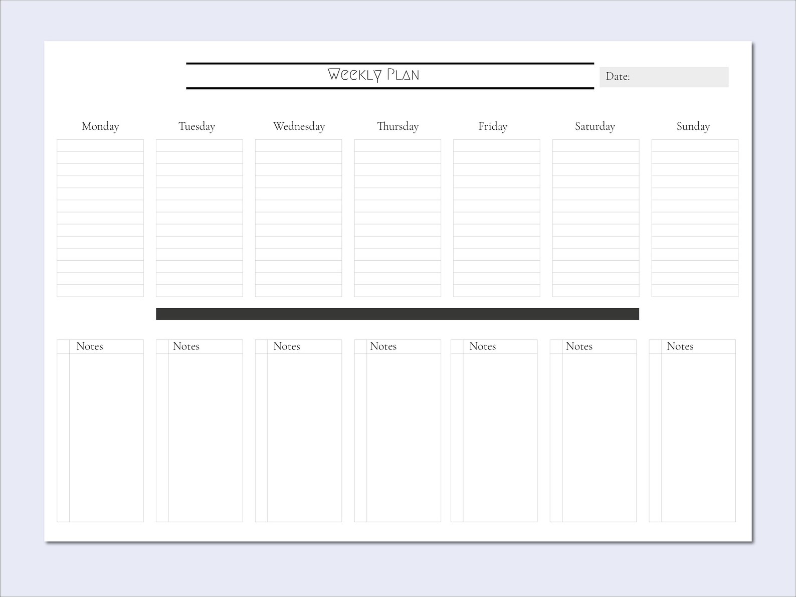 Weekly Plan, Planner Sheet, to Do List, Weekly Planning Sheet ...