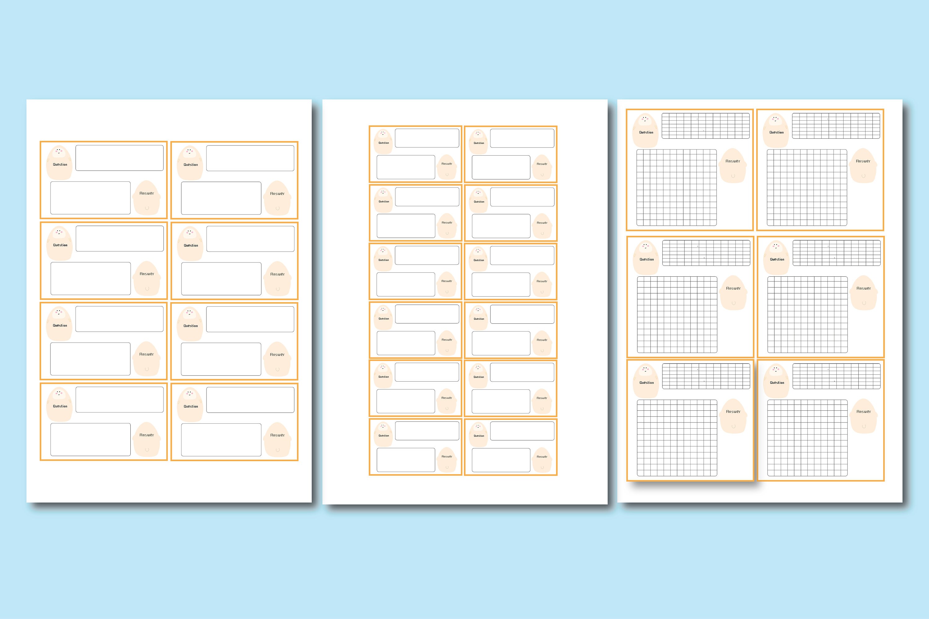 Flashcards, Printable Flashcards, Student Printable, Student, Planner ...