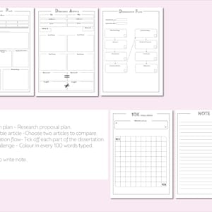 All in One Dissertation Planner, Dissertation Planner, Thesis Planner, Literature Review ...