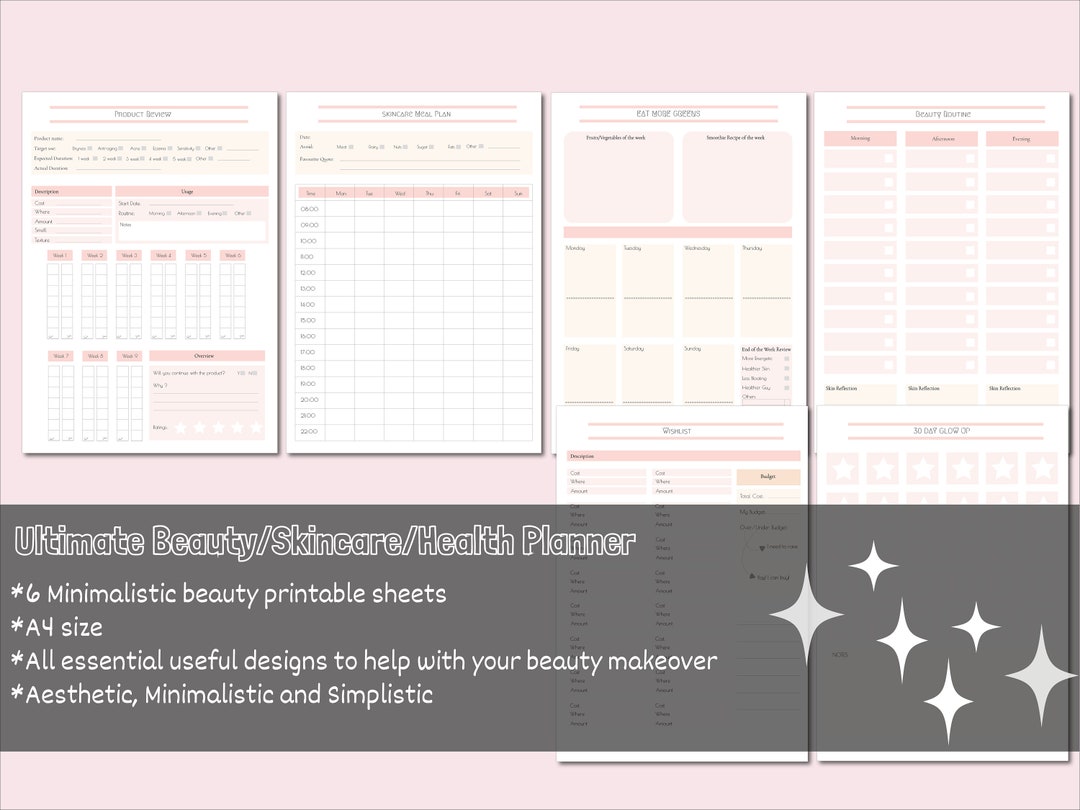 Beauty Planner, Health Planner, Makeover, Healthy Lifestyle, Diet ...
