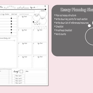 Essay Planner, Essay Printable, Write up Plan, Planner, Student ...
