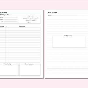 University Note Taking, Note Printable, Planner Printable, Module ...