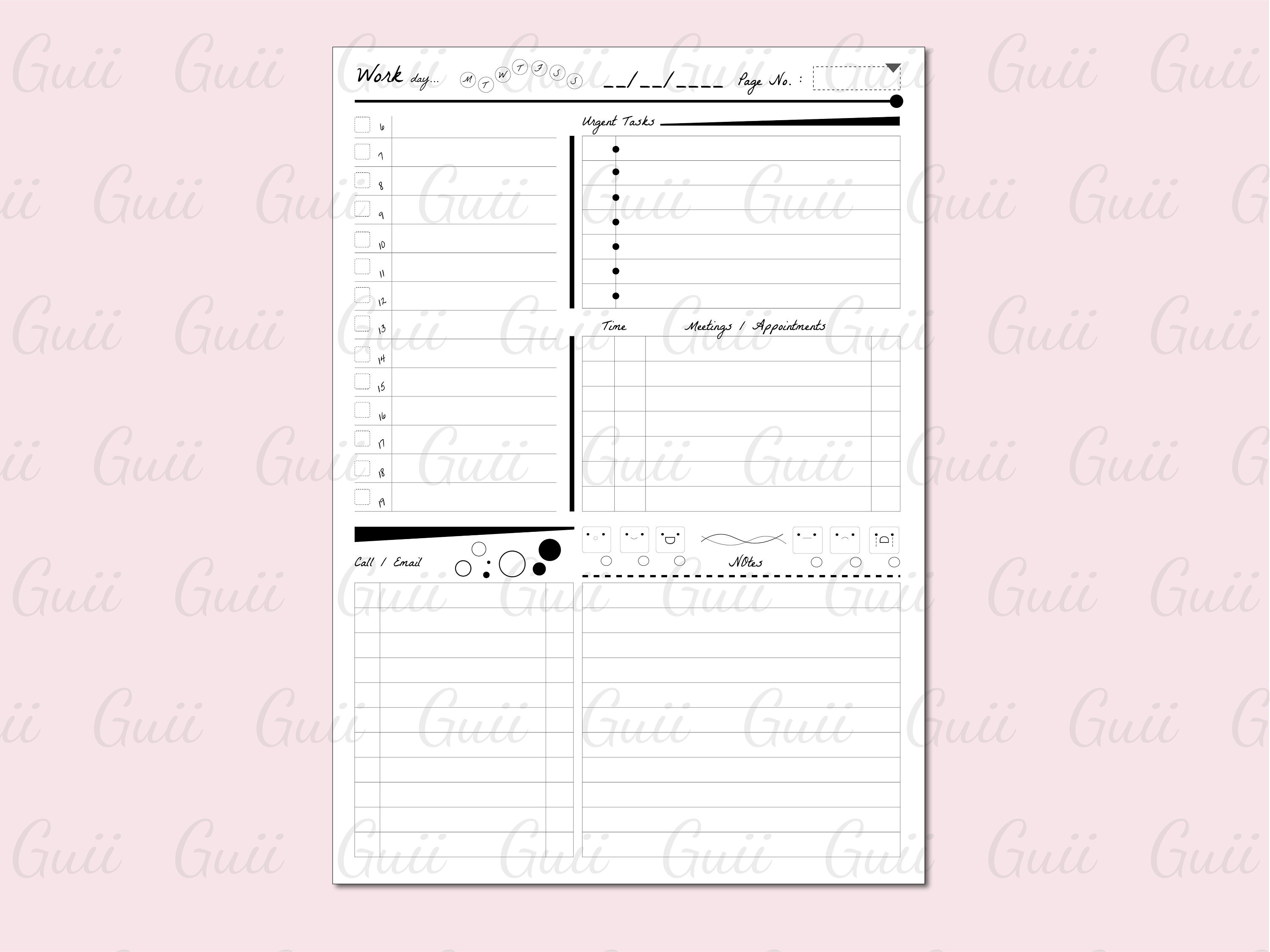 Work From Home Planner, Wfh, Planner Organizer, Meeting Organizer, Work ...