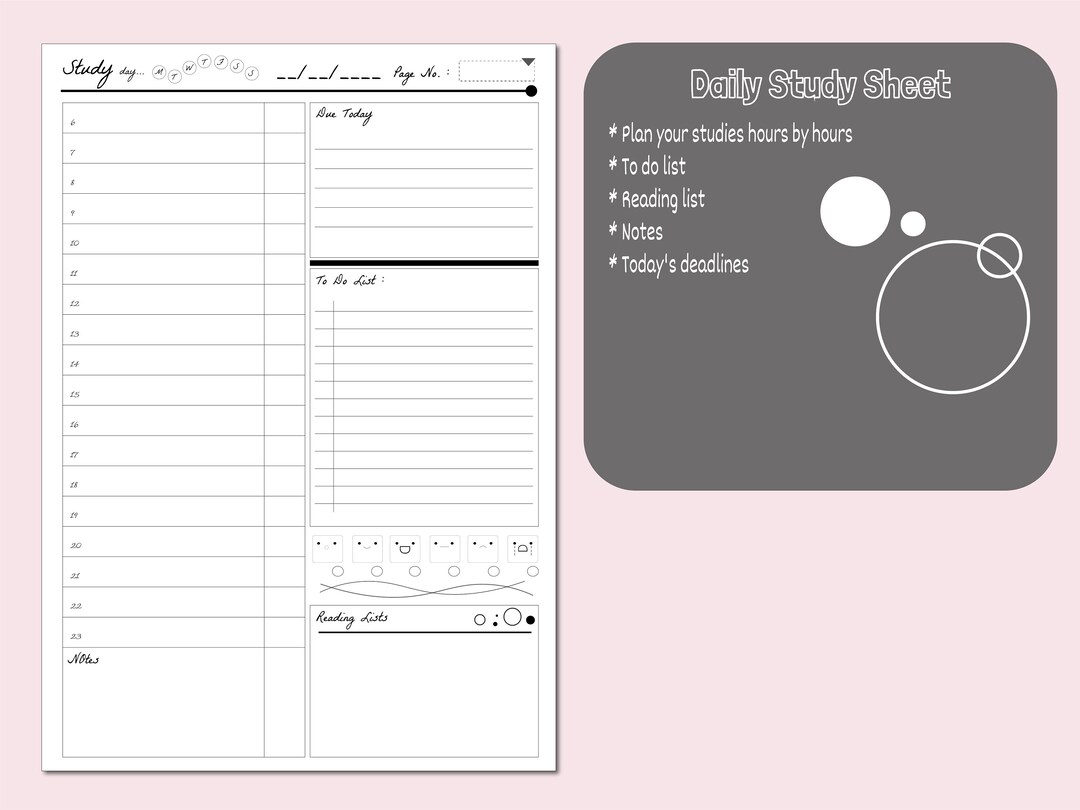 Student Daily Planner Sheet, Student Organizer, Student Printable, Hd ...