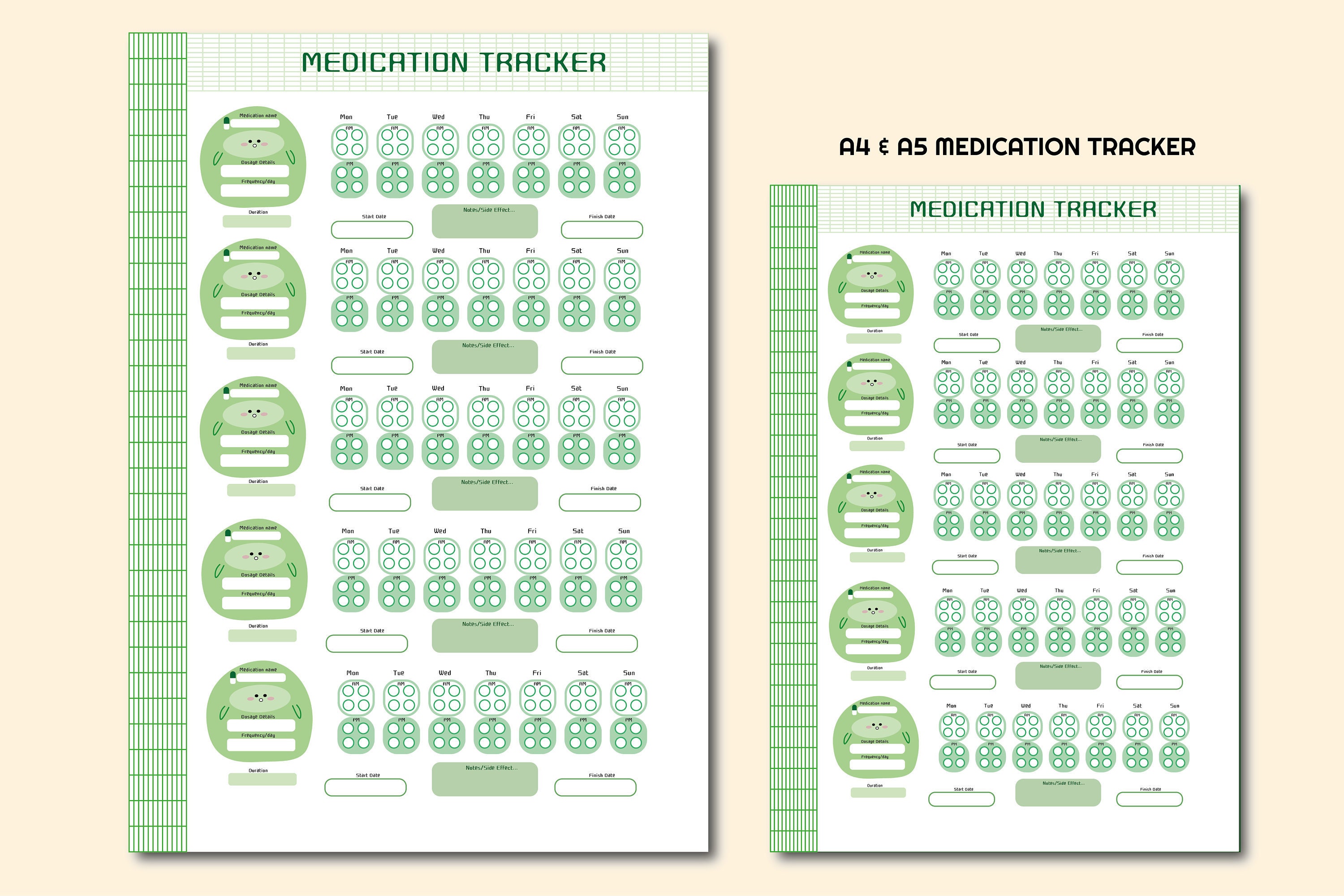 Weekly Pill Tracker, Pill Tracker, Medication Tracker, Printable ...