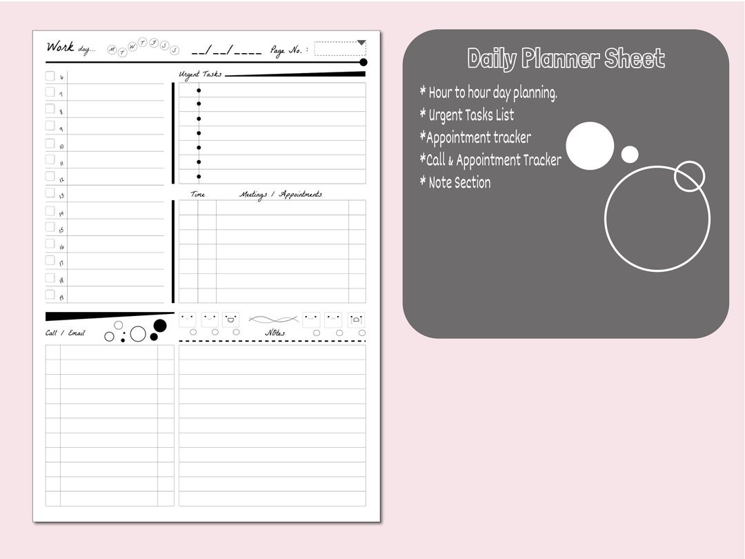 Work From Home Planner, Wfh, Planner Organizer, Meeting Organizer, Work ...
