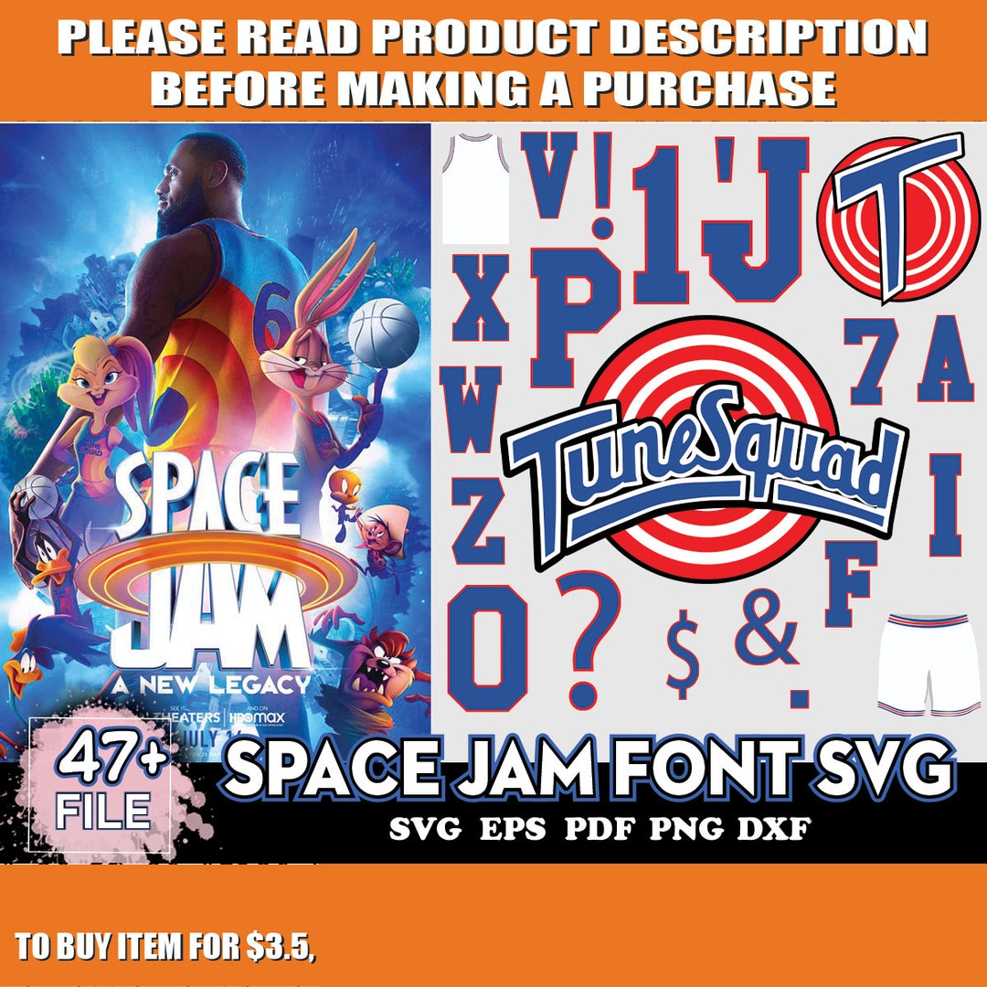 Tune Squad Bundle Svg Space Jam Font Svg Logo Svg Cricut Printable