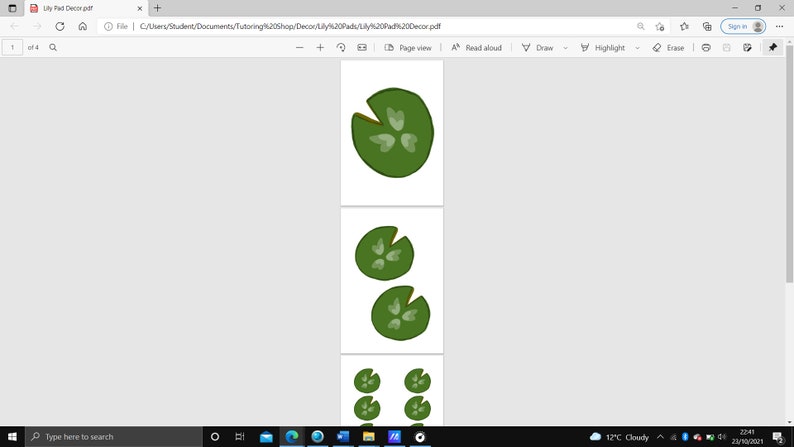 12 Lily Pads in 4 Different Sizes, for Parties, School, Decoration ...