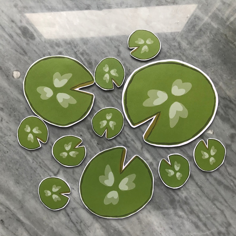 12 Lily Pads in 4 Different Sizes, for Parties, School, Decoration ...