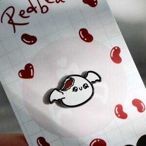 Mochi Bat Enamel Pin Redbean by Collectibats - Etsy