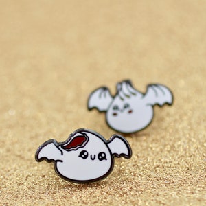 Mochi Bat Enamel Pin Redbean by Collectibats - Etsy