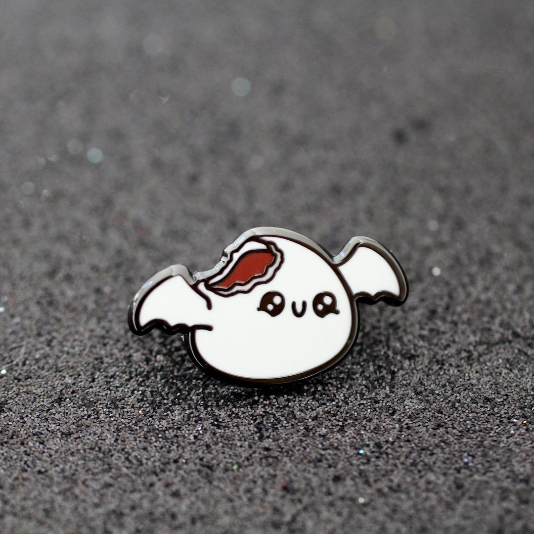 Mochi Bat Enamel Pin Redbean by Collectibats - Etsy