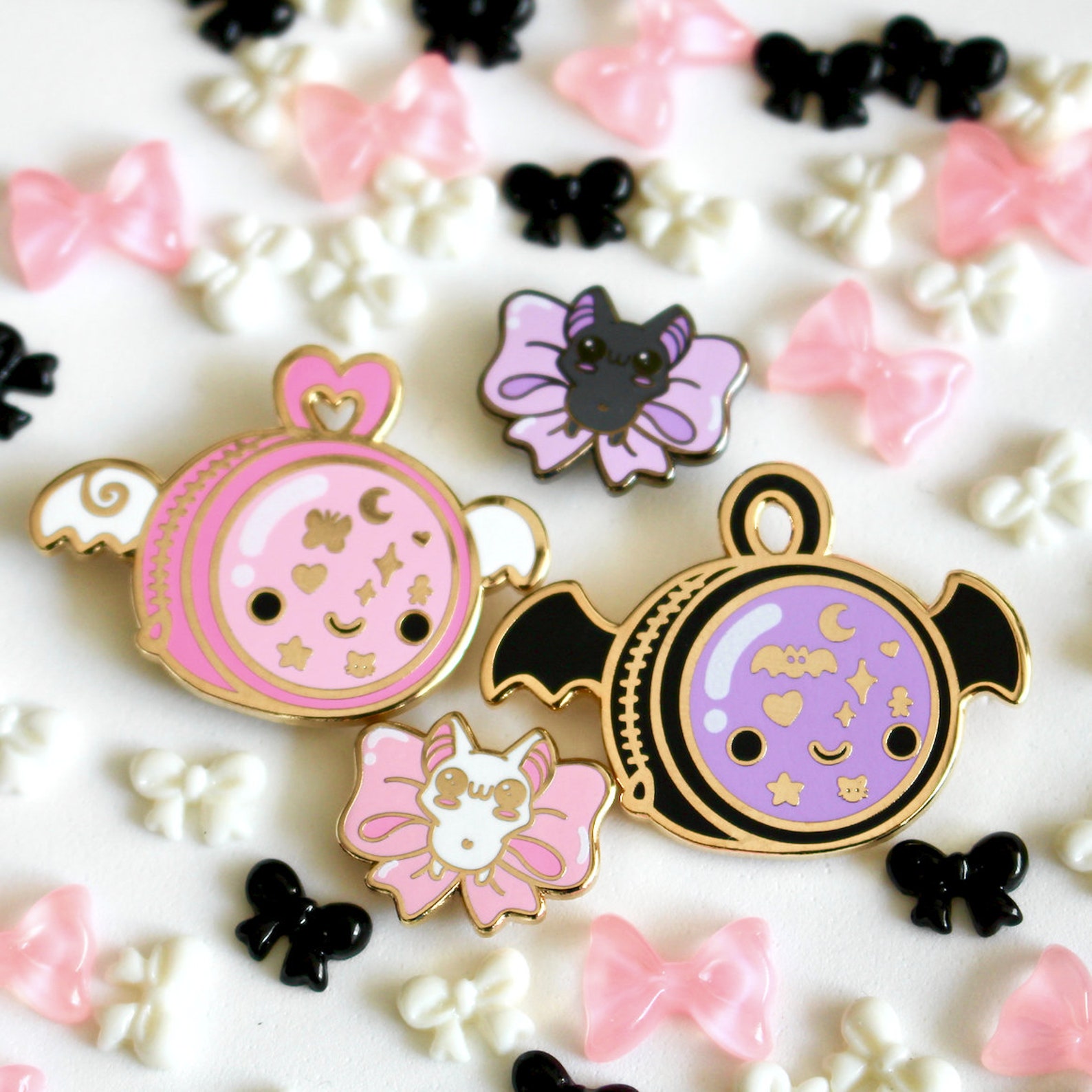 Ita Bag Enamel Pin Pink or Purple by Collectibats | Etsy