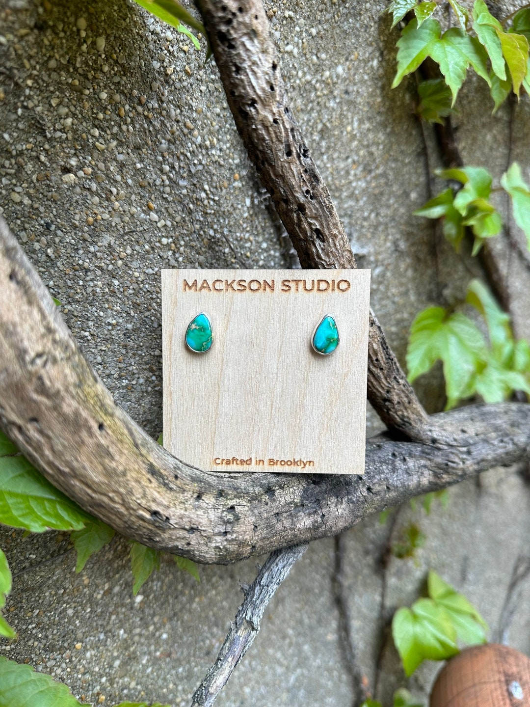 Sonoran Gold Turquoise Studs | Sterling Silver Studs | Turquoise Studs | Stud Earrings - Etsy